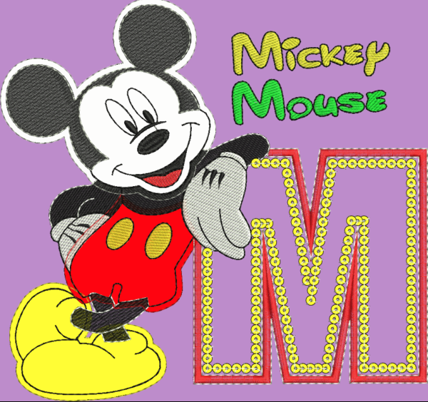 Free Mickey Mouse Embroidery Design | Hayani Designs