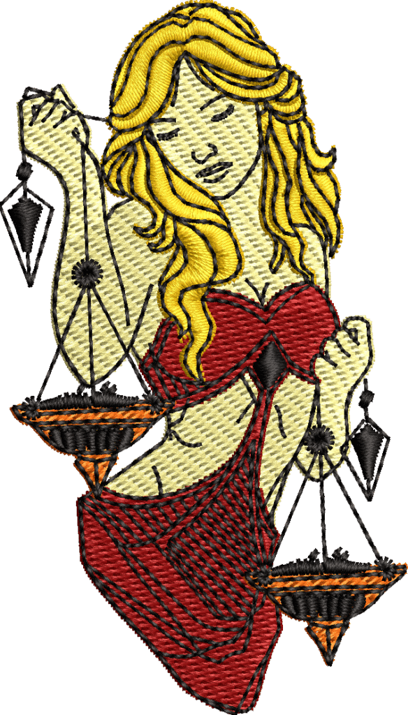 Libra zodiac Embroidery Designs/1 Designs & 3 Size/Anime Libra Machine ...